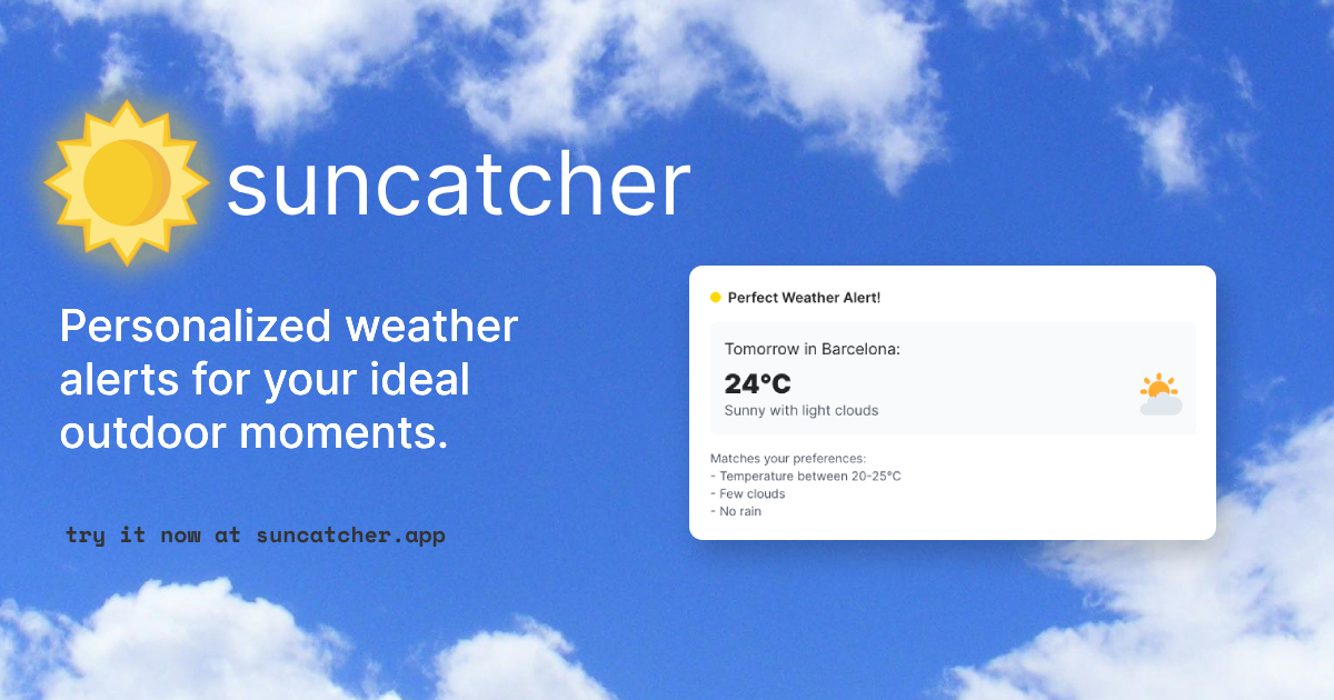 Create New Weather Alert | Suncatcher